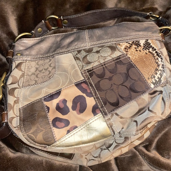 Coach | Other | Coach Zoe Tonal Patchwork Hobo Shoulder Bag | Poshmark